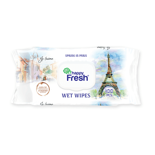Paris Happy Fresh Wet Wipes 100's - Single Pack